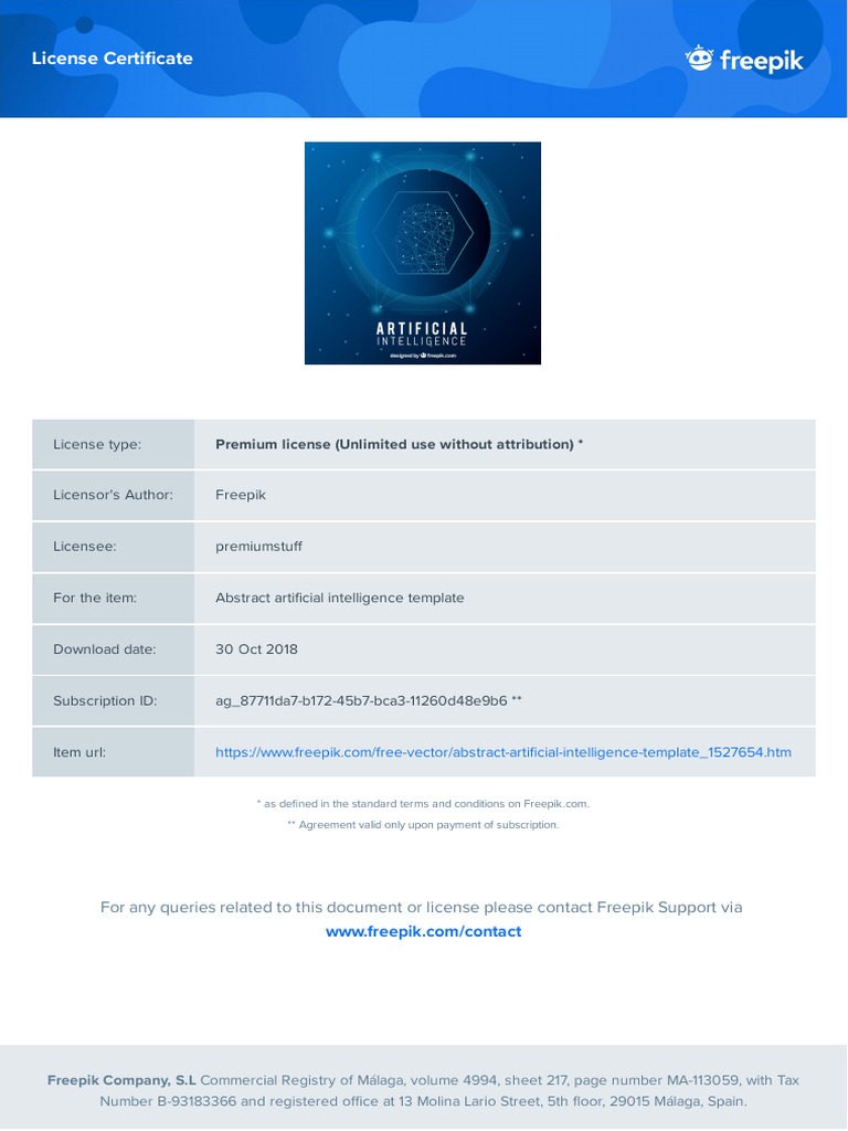 License Abstract Artificial Intelligence Template 1527654 | PDF ...