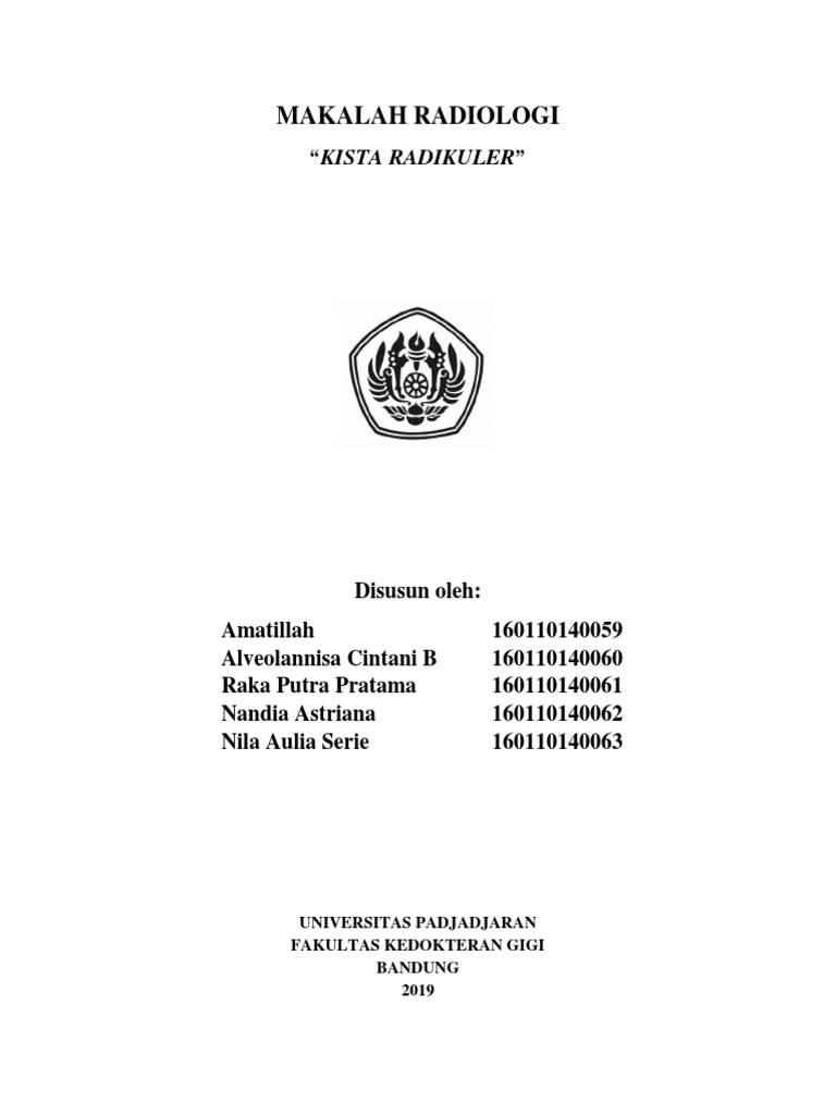 Makalah Radiologi Kista Radikuler | PDF | Sains & Matematika | Ilmu Sosial