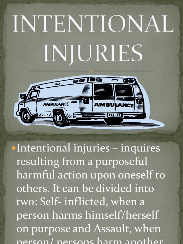 Intentional Injuries | PDF | Bullying | Extortion