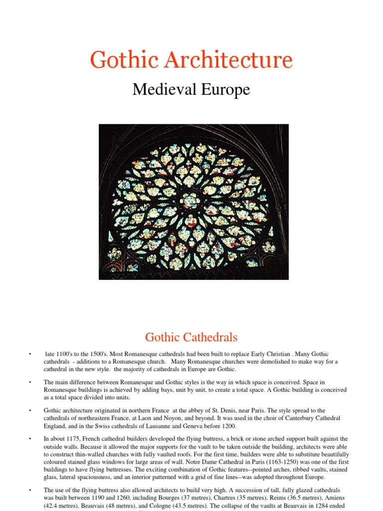Overview of Gothic Architecture | PDF | Gothic Architecture | Vault ...