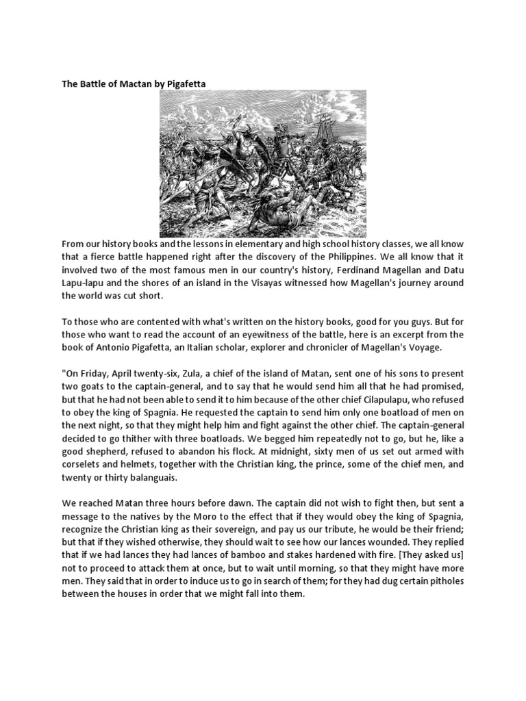 The Battle of Mactan by Pigafetta | PDF | Violence