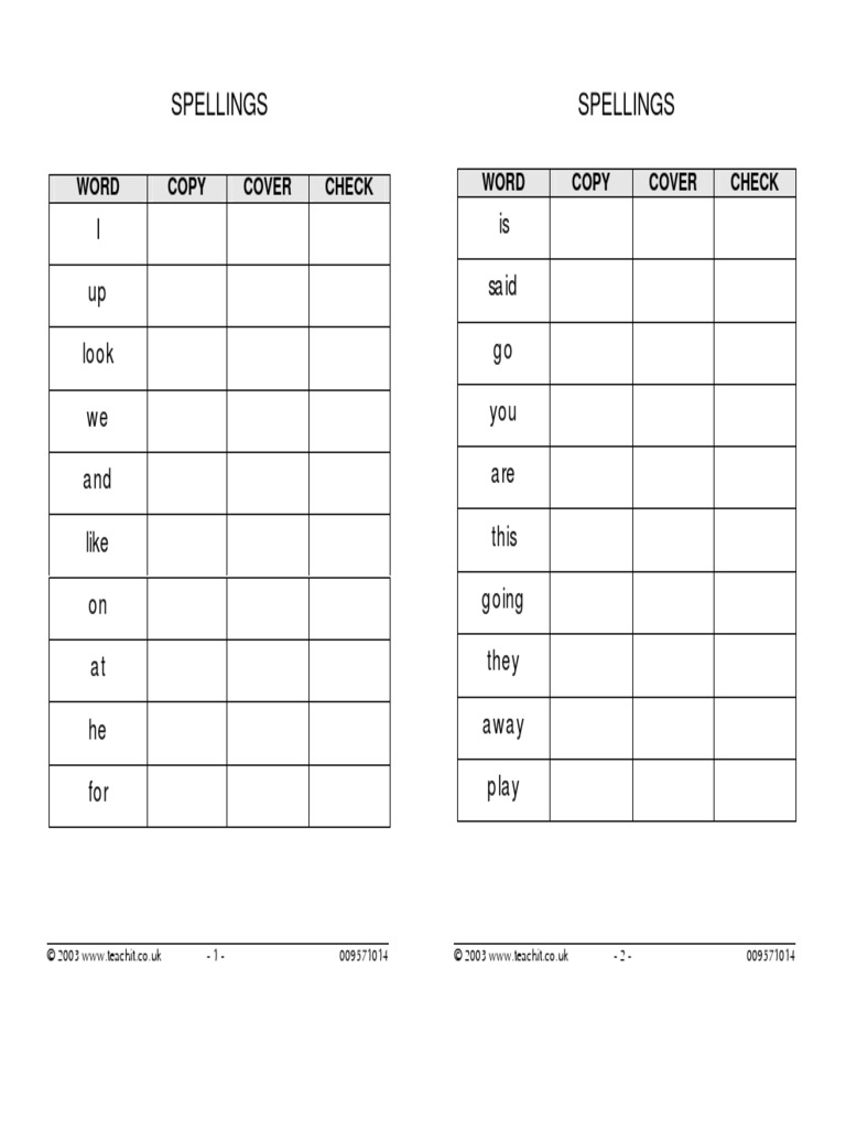 Spelling PDF | PDF
