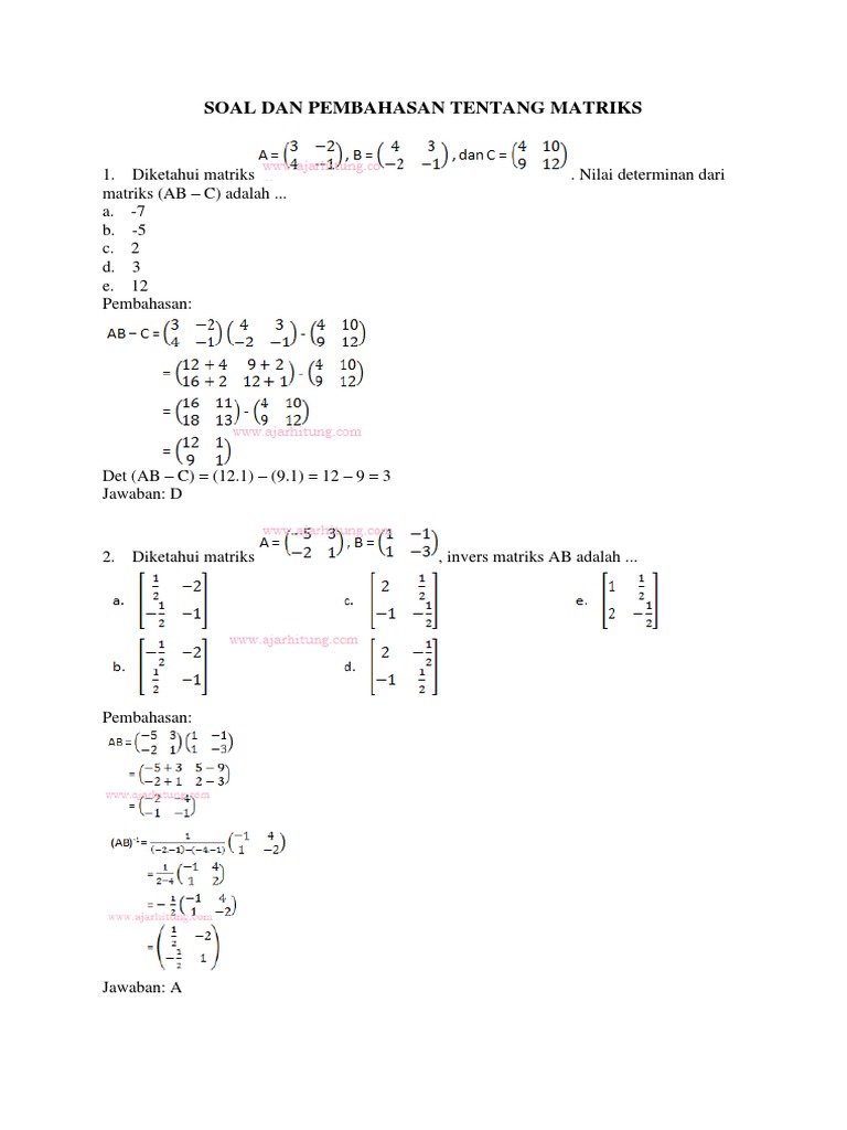 Soal Matriks | PDF