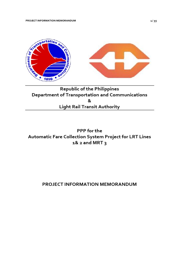 Project Information Memorandum (DP 12-21-12) | PDF | Ticket (Admission ...
