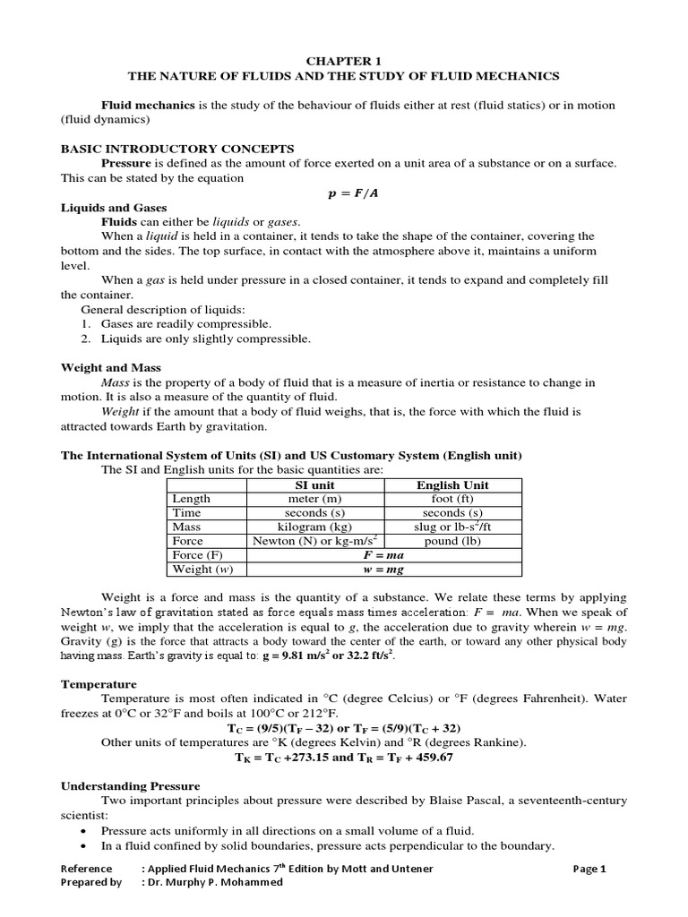 Applied Fluid Mechanics | PDF | Pressure | Atmospheric Pressure