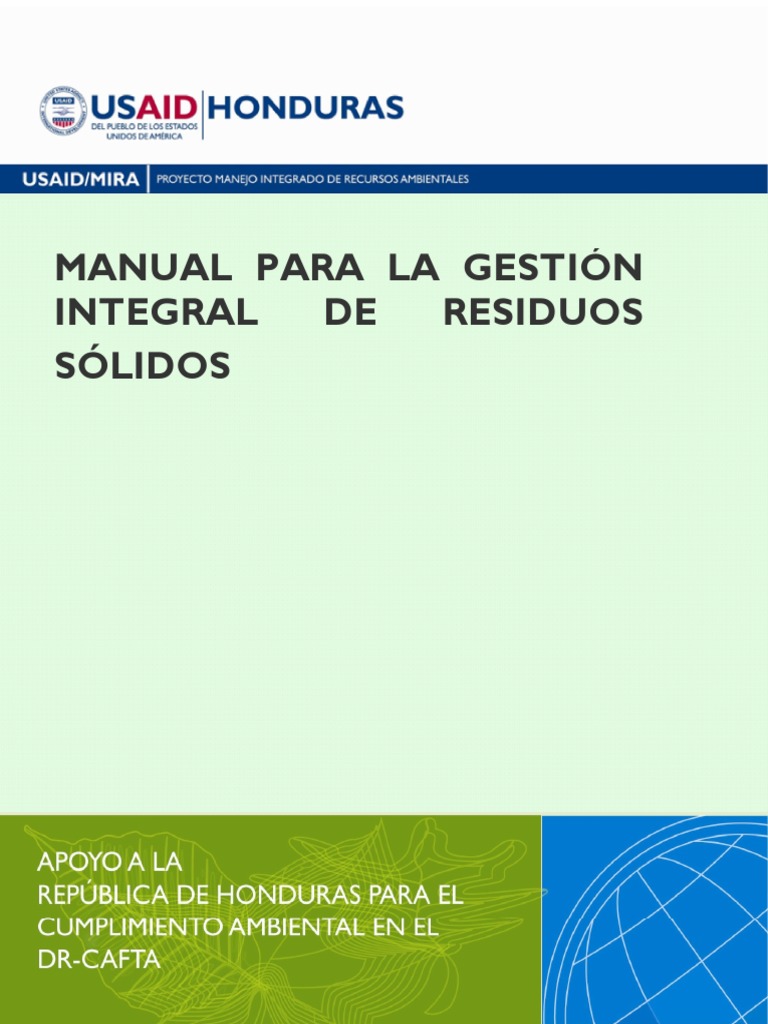 Manual Para La Gestion Integral de Residuos Solidos | Reciclaje | Residuos
