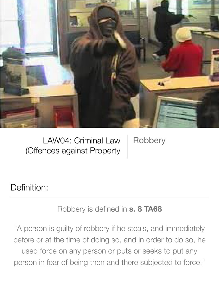 Criminal Law: Robbery | PDF | Robbery | Theft