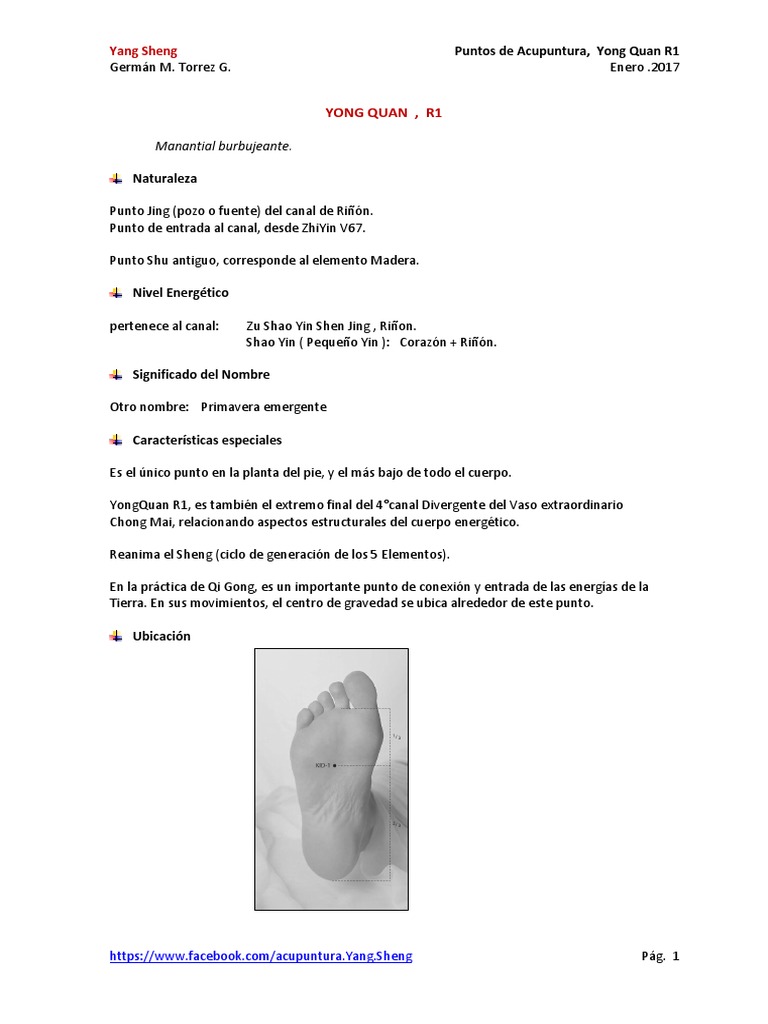 r1 Yong Quan | PDF | Yin y yang | Qi