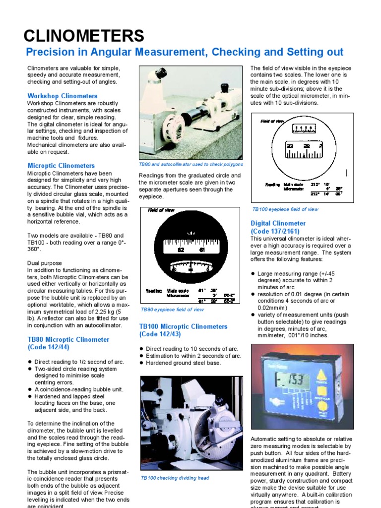 Clinometers | PDF