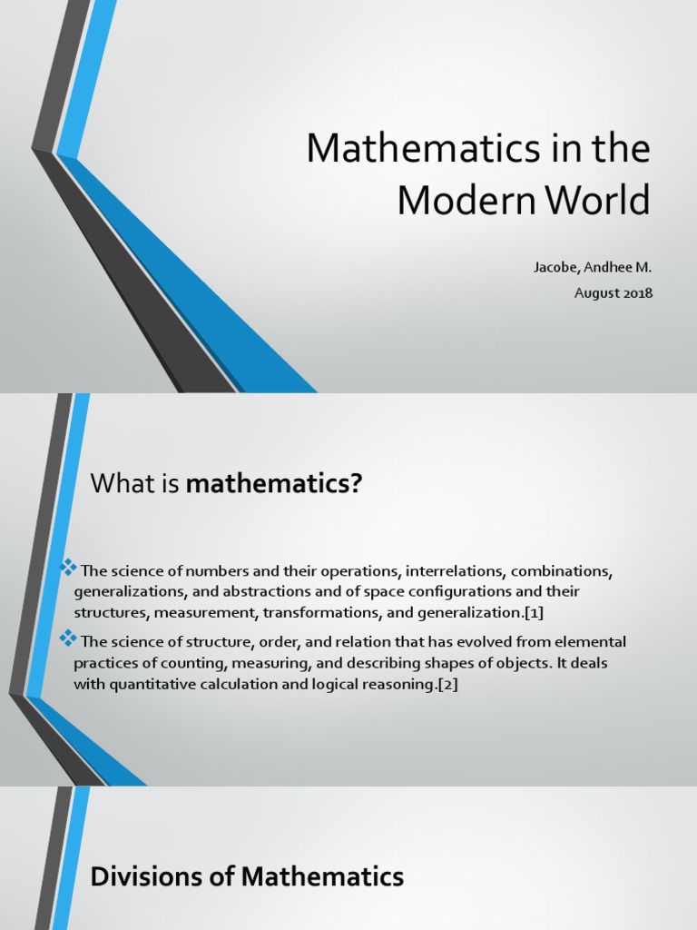 Mathematics in the Modern World | PDF | Mathematical Analysis | Geometry