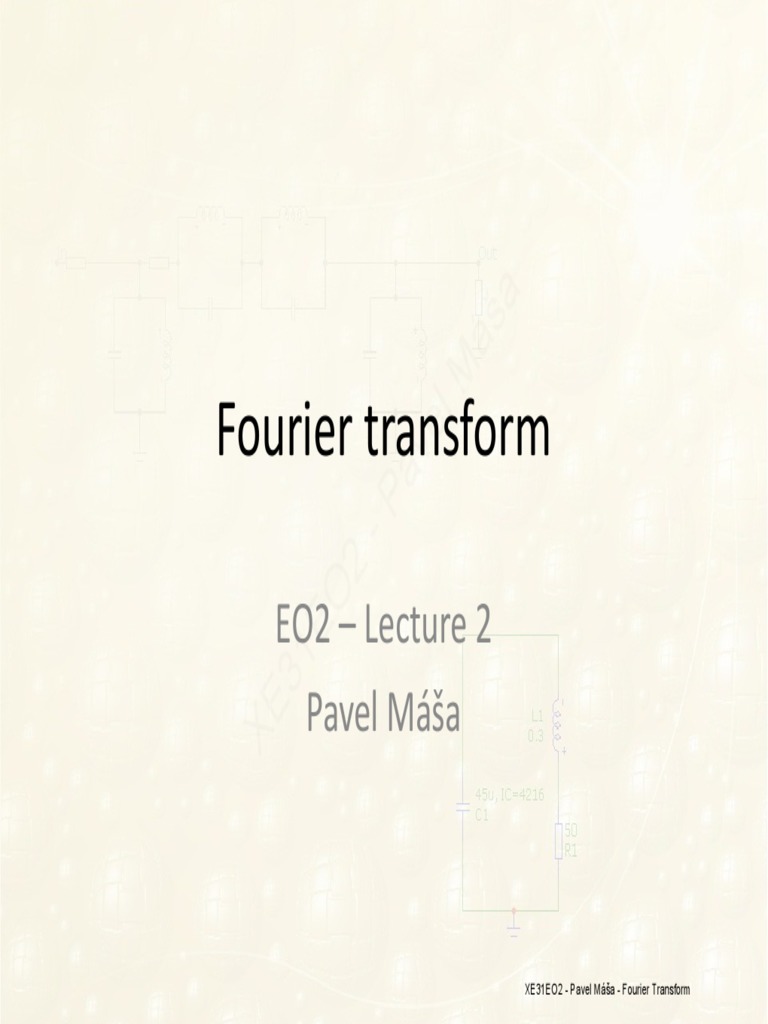 2 Fourier Transform | Download Free PDF | Spectral Density | Fourier Series