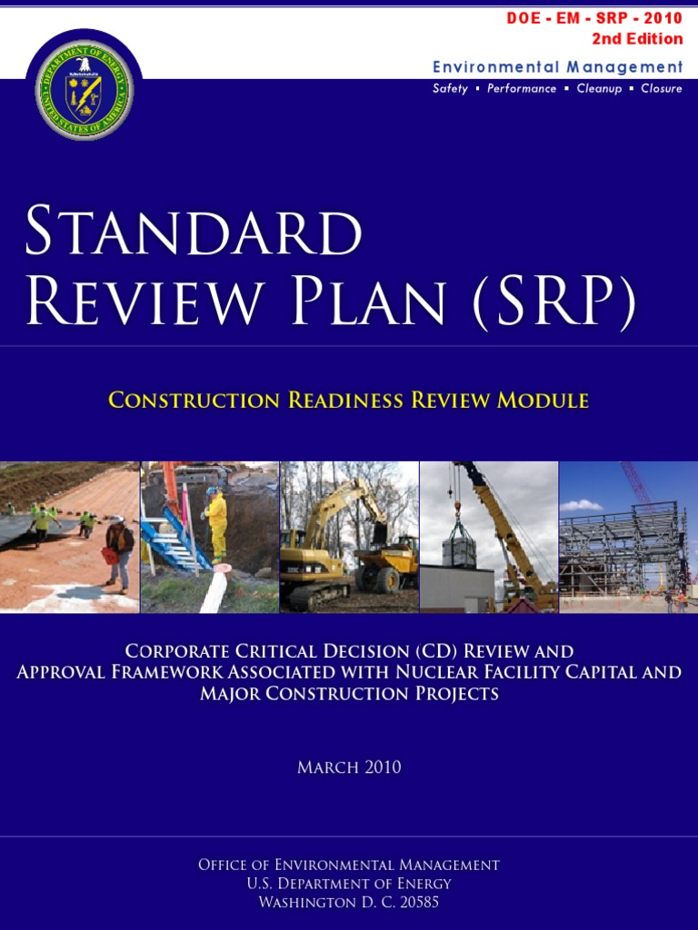 Standard Review Plan (SRP) : Construction Readiness Review Module | PDF ...