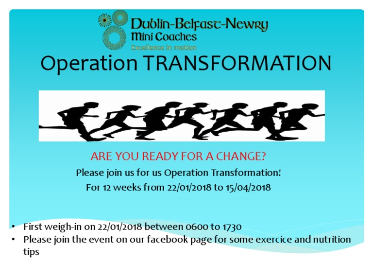 Operation Transformation Program 2018 | PDF | Wellness | Lifestyle