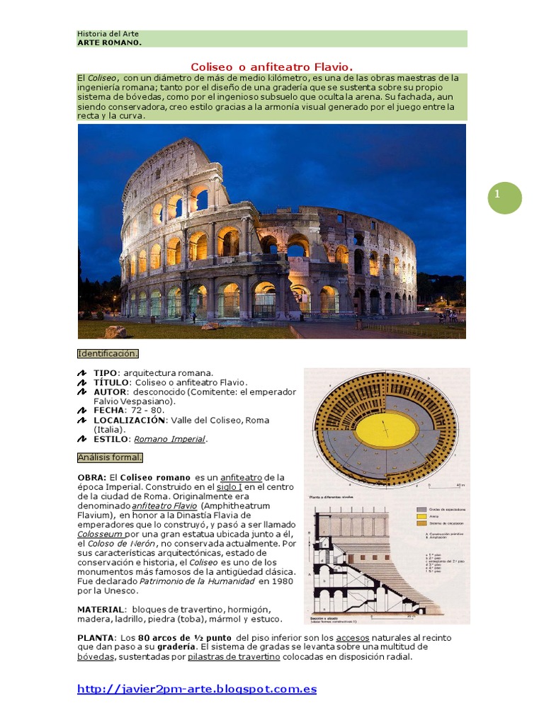 Arquitectura del Coliseo Romano | PDF | Diseño arquitectonico ...