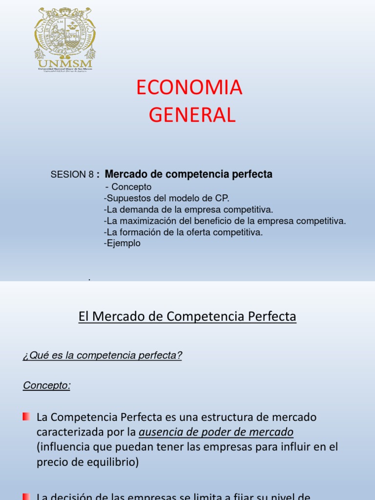 Economía 9 | PDF | Competencia perfecta | Mercado (economía)