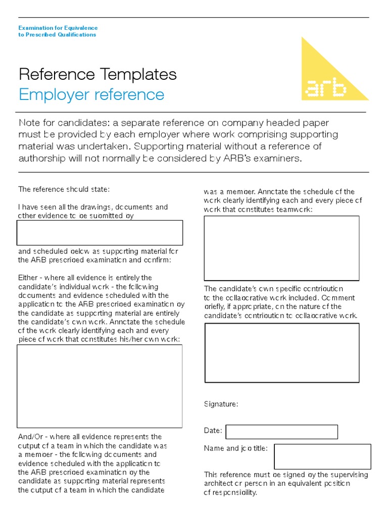 Employer Reference Form | PDF
