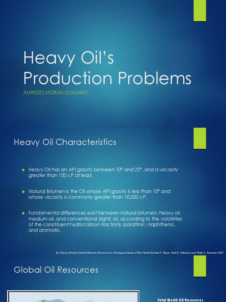 Heavy Oil's Production Problems | PDF | Petroleum | Fuel Production