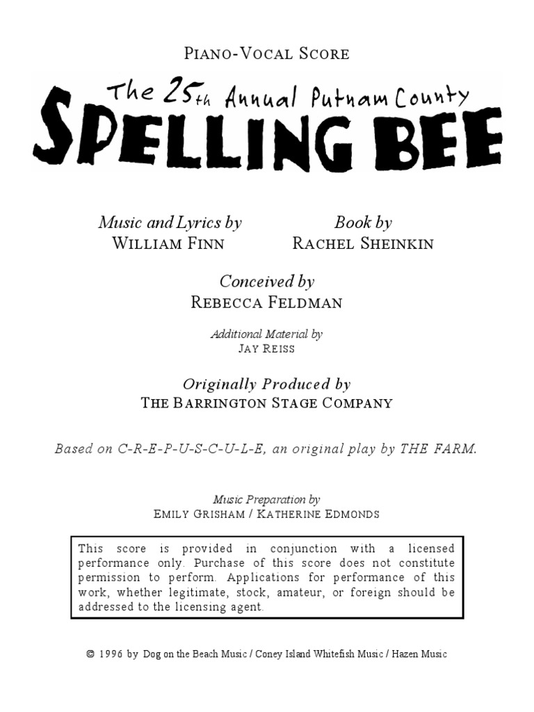 Spelling Bee Score PDF | PDF