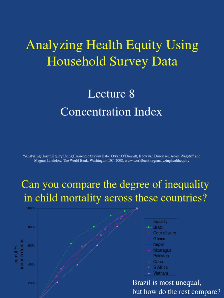 Concentration Index in Health Equity Analysis | PDF | Standard Error ...