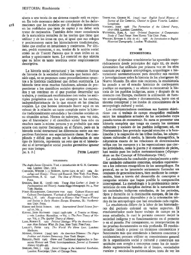 Etnohistoria, Bernard S. Cohn | PDF