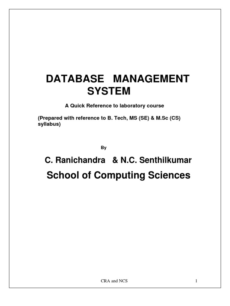 Dbms Lab Material | PDF | Pl/Sql | Sql