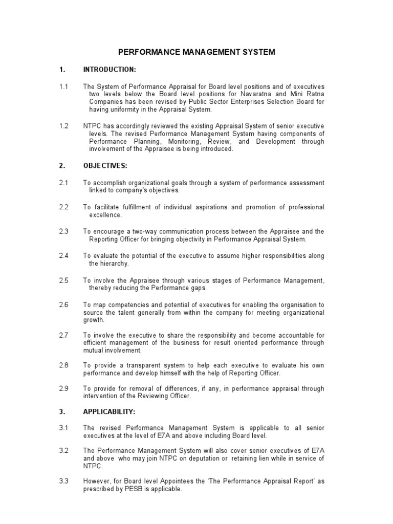 Performance Management System | PDF | Competence (Human Resources ...