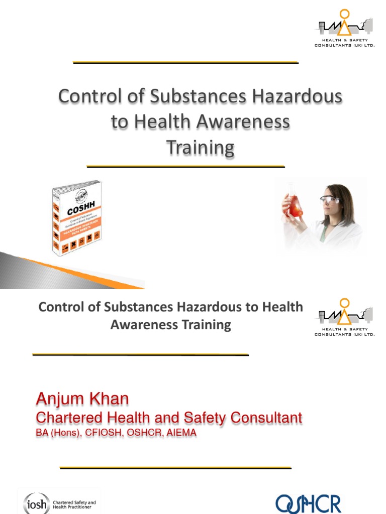 Control of Substances Hazardous to Health Awareness Training ...