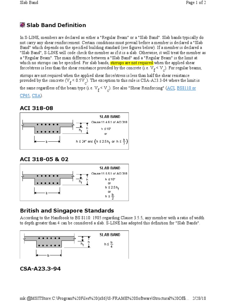 Slab Band Width | PDF