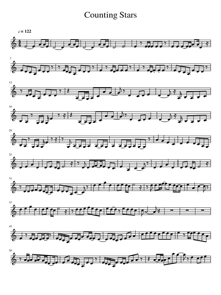 Counting Stars Violin Solo Simply Three | PDF