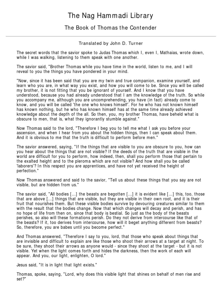 The Book of Thomas The Contenderhttps://www - scribd.com/document ...