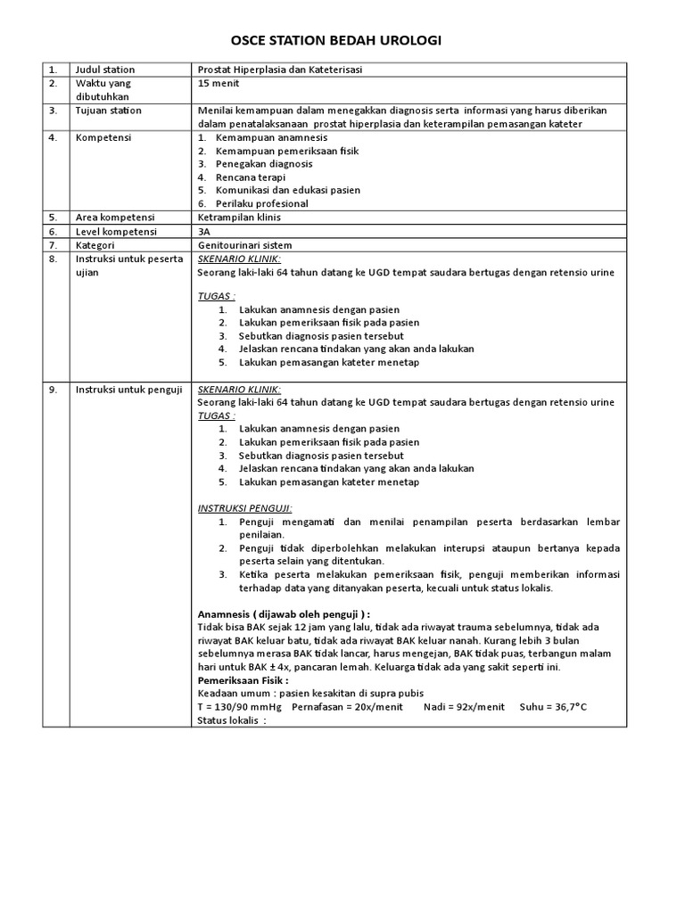 Template Osce BPH PDF | PDF