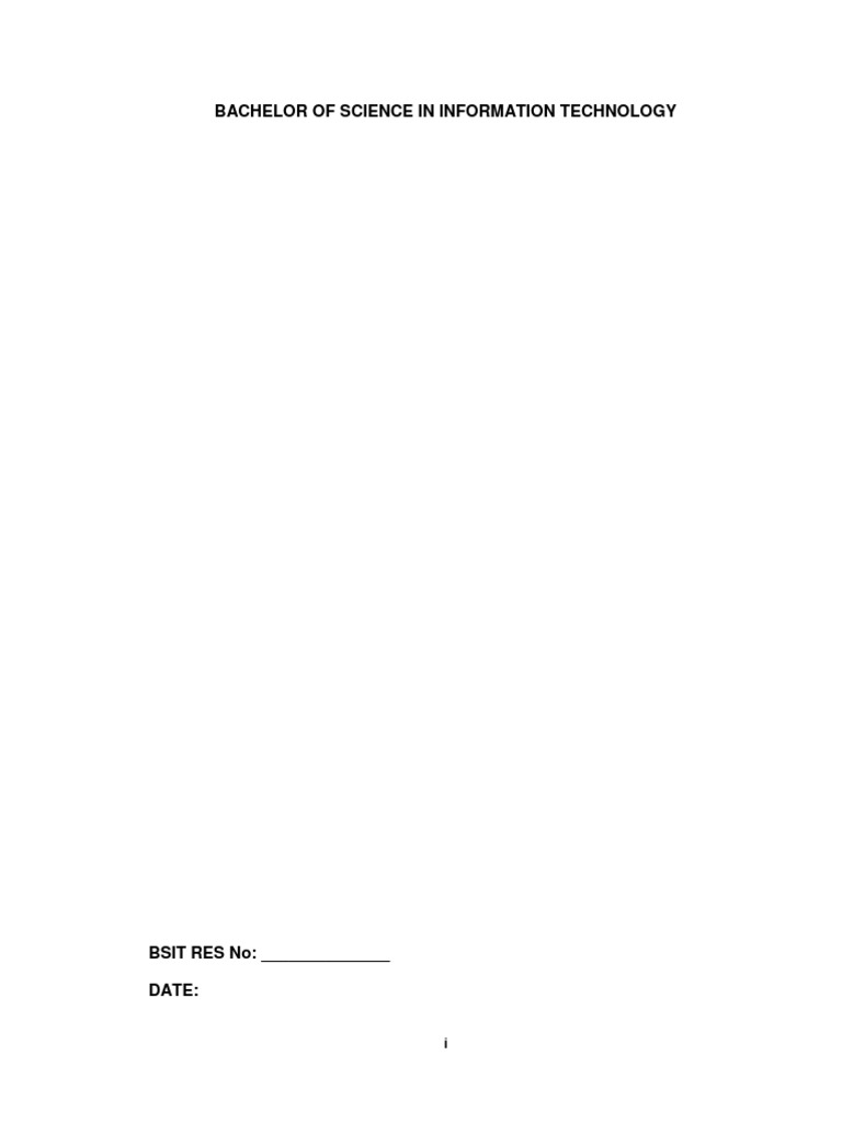 Bachelor of Science in Information Technology | PDF | Bachelor's Degree ...