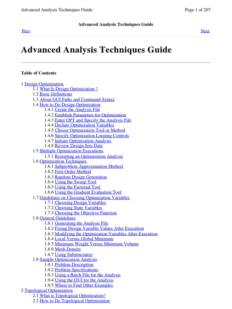 Advanced Analysis Techniques Guide | PDF | Mathematical Optimization | Subroutine