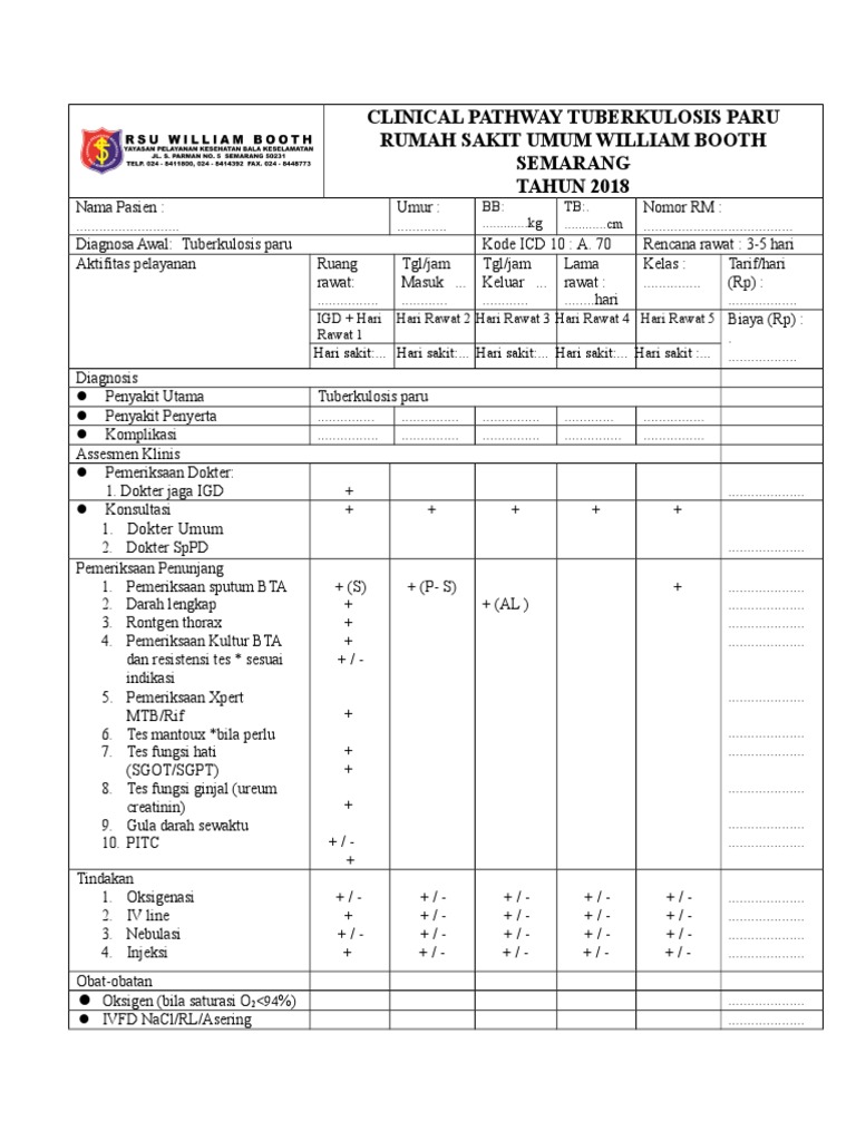 Clinical Pathway TB Paru 2016 | PDF