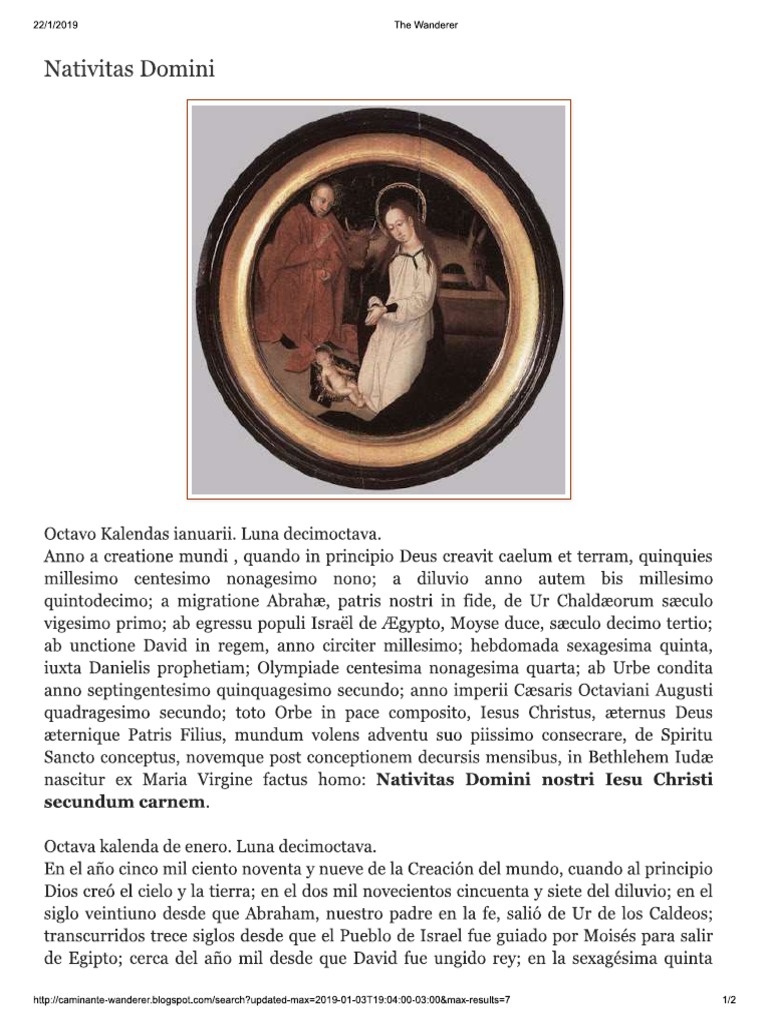 Nativitas Domini | PDF