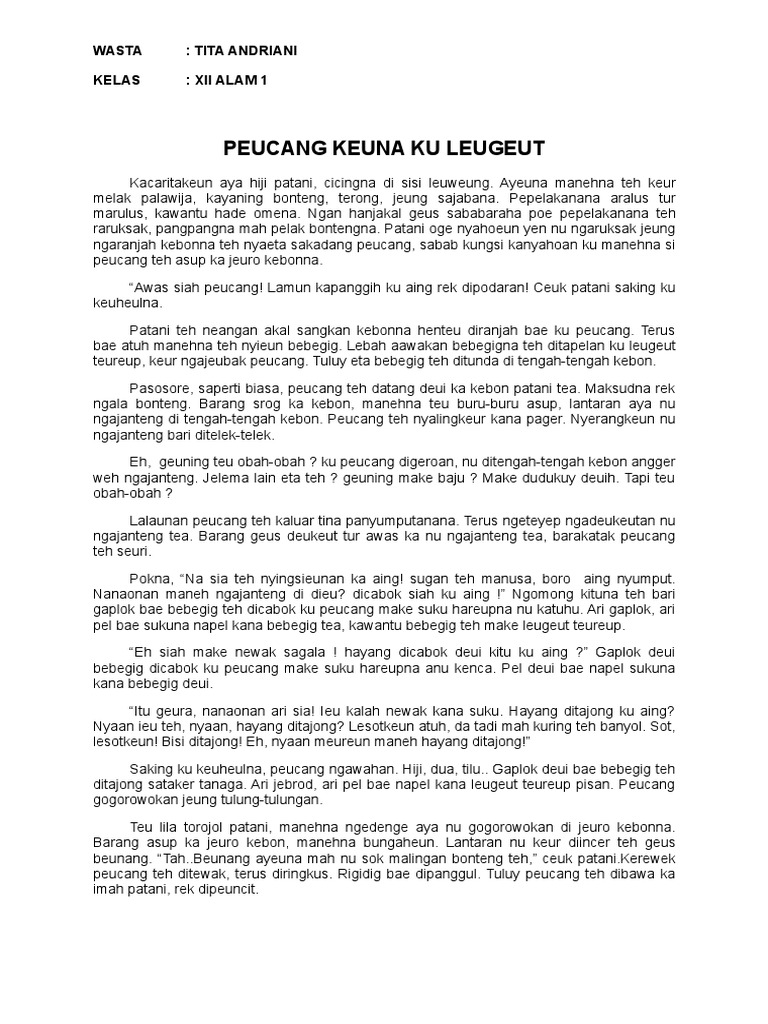 Peucang Keuna Ku Leugeut | PDF