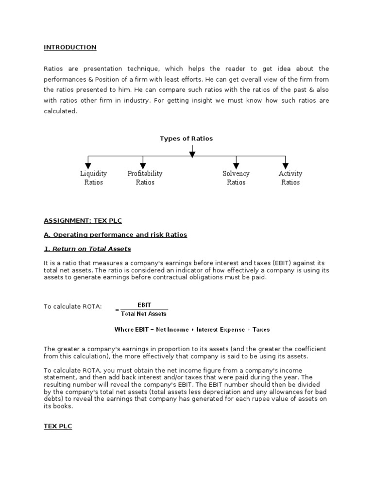 TEX PLC Financial Ratios Analysis 2004-2005 | PDF | Return On Equity ...