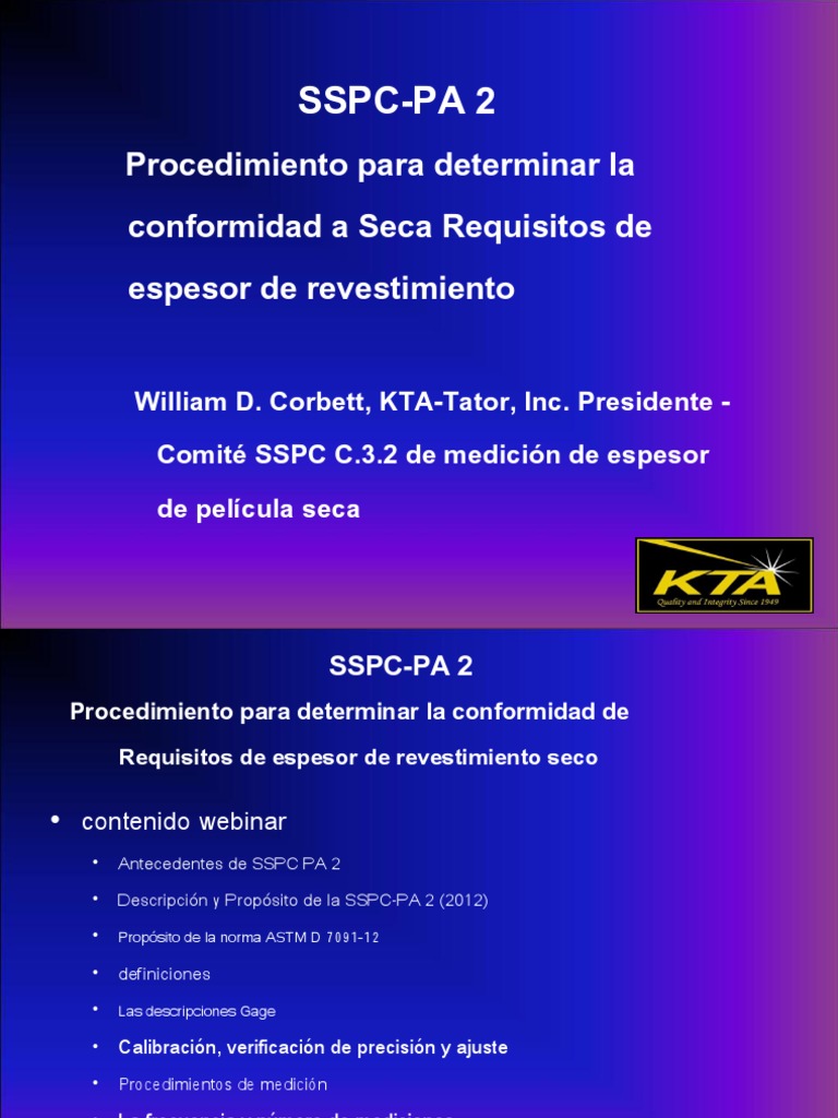 SSPC - PA2 Español | PDF | Calibración | Revestimiento