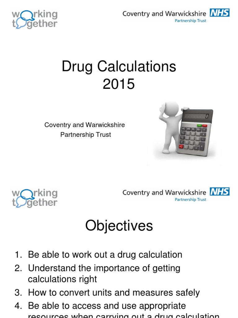 Drug Calculations 2015 | PDF | Dose (Biochemistry) | Chemistry