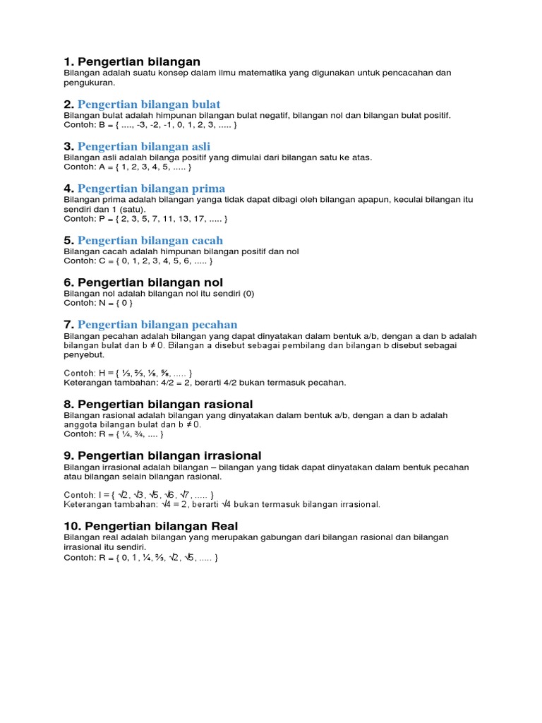 Notasi dan Himpunan Bilangan Matematika | PDF | Seni & Disiplin Bahasa ...