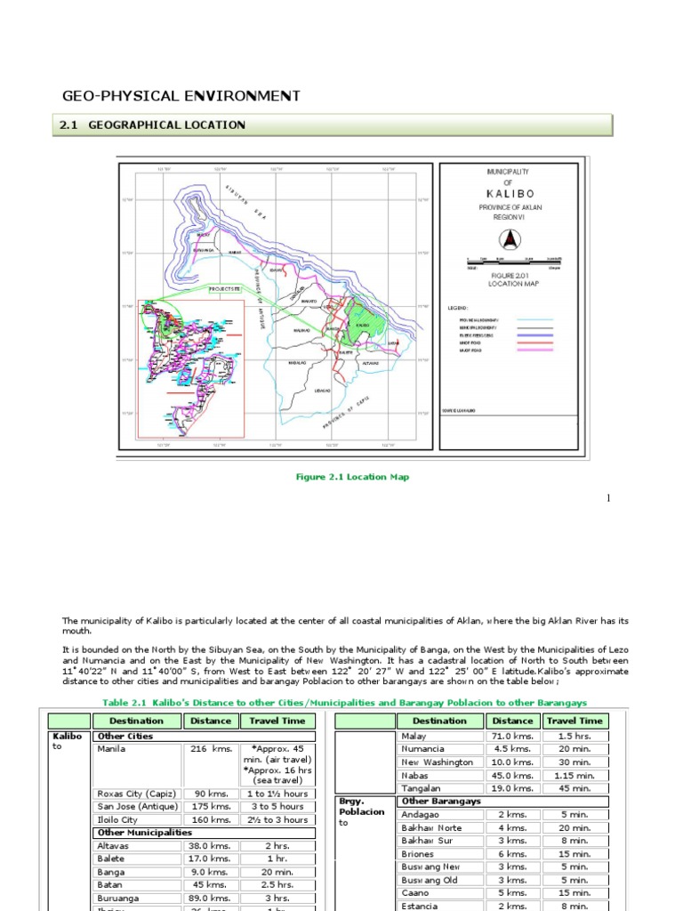 Kalibo Aklan: Geographic Overview and Maps | PDF | Flood | Quality Of Life
