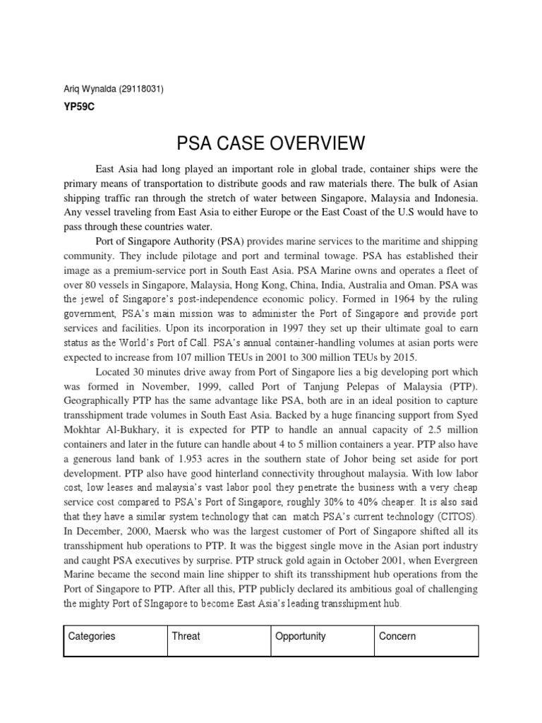 Decision Making PSA Case | PDF | Singapore | World Politics