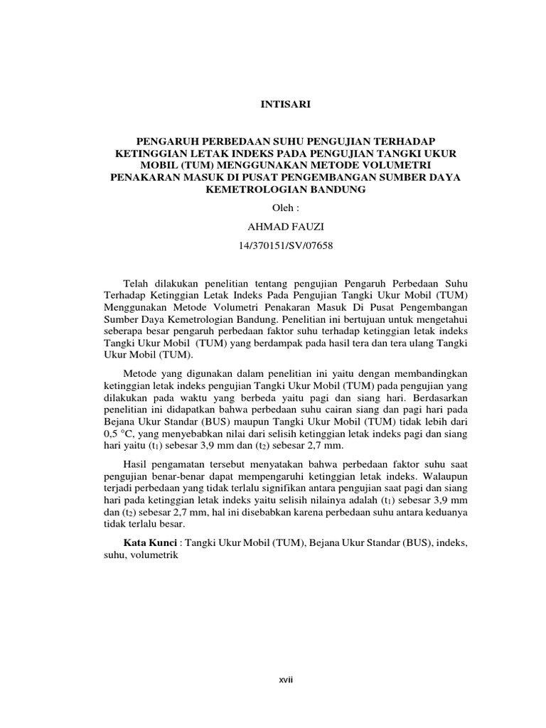 Intisari Tera/tera Ulang Tangki Ukur Mobil | PDF