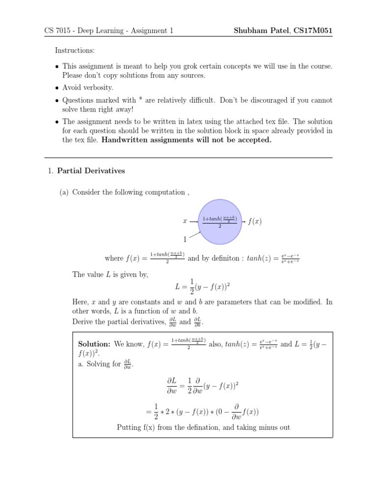 Linear Algebra Assignment Solution | PDF | Derivative | Gradient