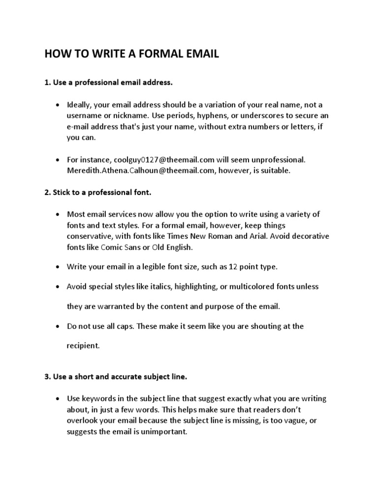 How To Write A Formal Email | PDF | Email Spam | Cyberspace