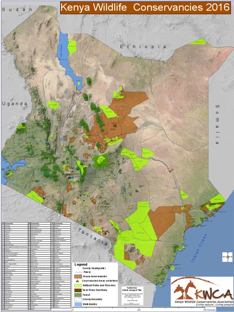 Kenya National Parks and Reserves Map | PDF