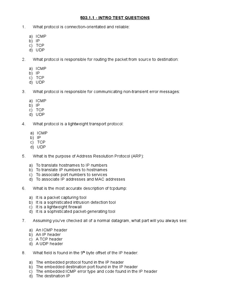 503 (1) .1.1 Intro Test Questions-U | PDF | Transmission Control ...