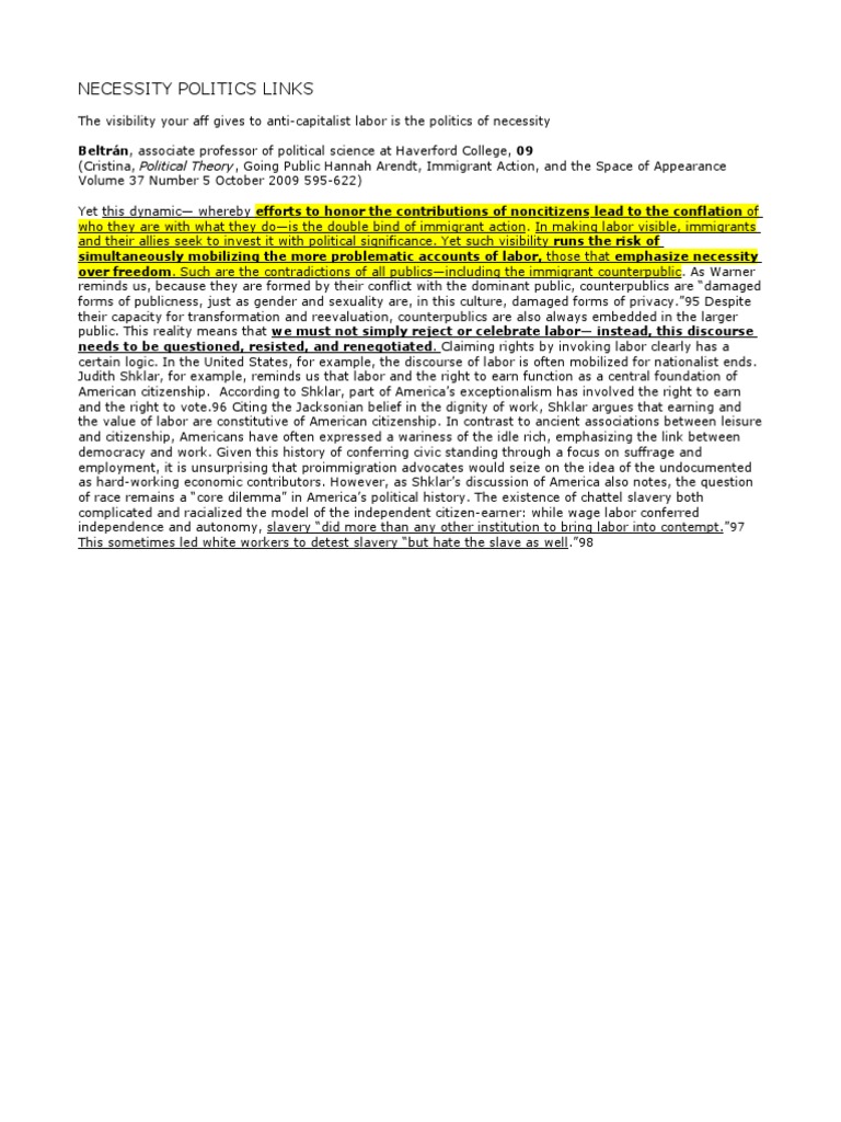 Anti Cap Neg | PDF | Immigration | State (Polity)