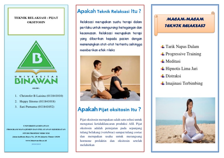 Leaflet Pijat Oksitosin 1 | PDF