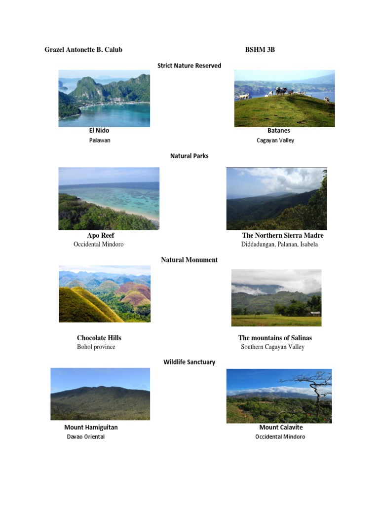 Grazel Antonette B. Calub BSHM 3B Strict Nature Reserved: Palawan Cagayan Valley | PDF